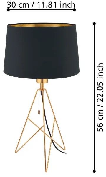 Eglo 39179 - Stolní lampa CAMPORALE 1xE27/60W/230V