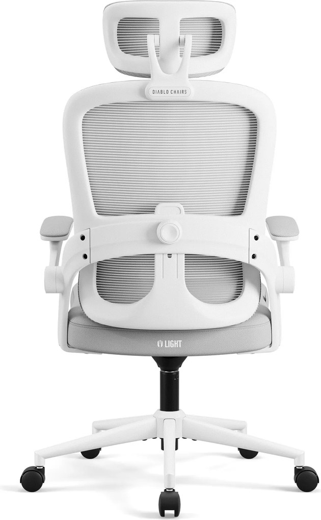 Ergonomická kancelářská židle světle šedá Normal Size: Diablo V-Light