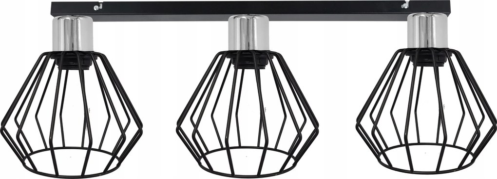 Lampa stropní svítidlo Stropní Lustr pevný loft Chrom 3