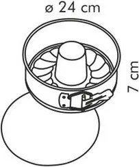 TESCOMA Forma na dort a bábovku rozkládací DELÍCIA ø 24 cm