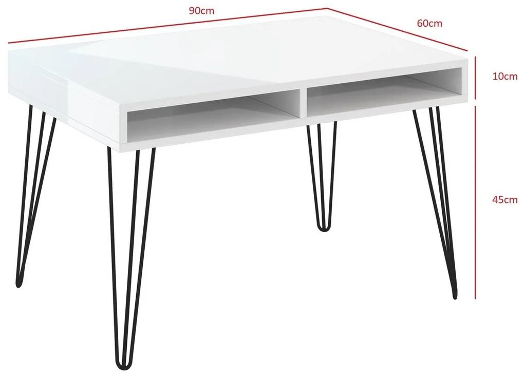 Casarredo - Komfort nábytek Konferenční stolek LEIRIA bílá lesk