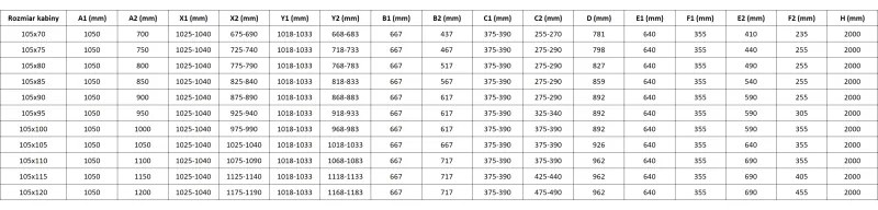 Mexen Mist-H Duo, 2-křídlý ​​výklopný sprchový kout 105 x 85 cm, čiré sklo, zlatý lesklý profil, 8A5-105L-085P-50-00