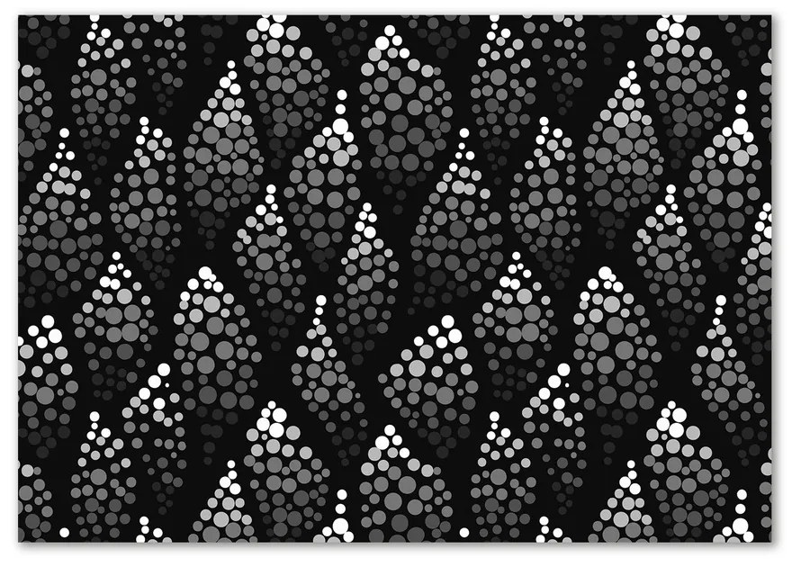 Wallmuralia Foto obraz sklo tvrzené Černobílé tečky 100x70 cm