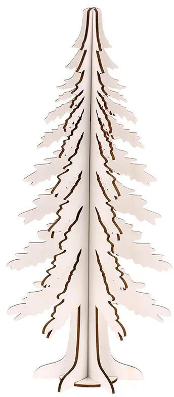 Strom, dřevěná dekorace, barva bílá AC7159