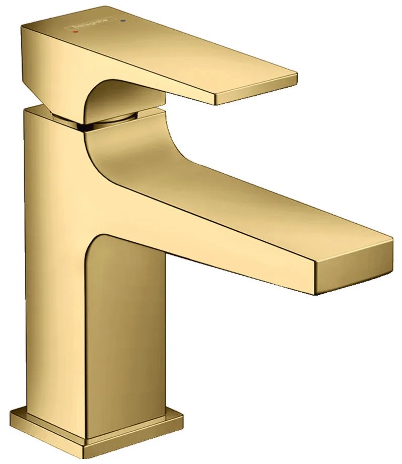 Hansgrohe Metropol, umyvadlová baterie 100 s výpustí Push-Open, zlatá lesklá, 32500990