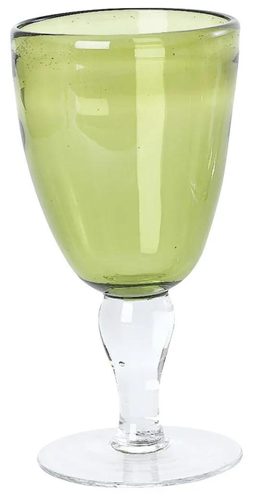 House Doctor Sklenička na víno Verde 250 ml, zelená barva, sklo
