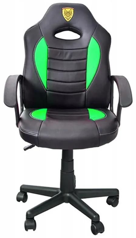 Dětská ergonomická židle na hraní v zelené barvě