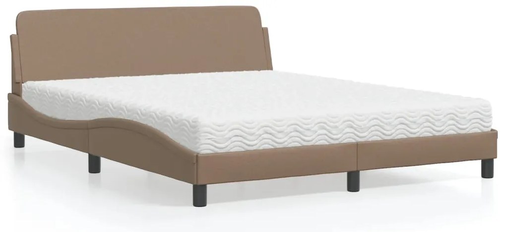 Postel s matrací Dover cappuccino 160 x 200 cm umělá kůže 3208441