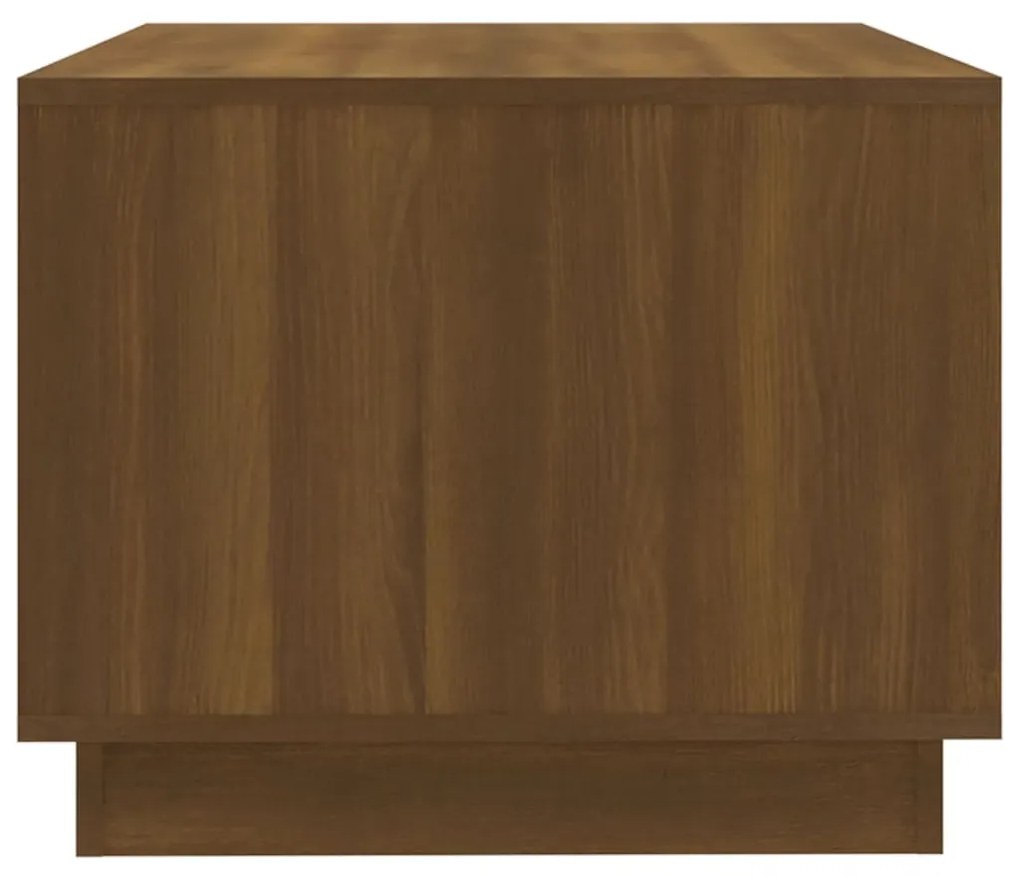 Konferenční stolek hnědý dub 102,5 x 55 x 44 cm dřevotříska - Default Title