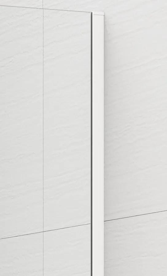 Polysan ESCA WHITE MATT jednodílná sprchová zástěna k instalaci ke stěně, kouřové sklo, 1100 mm ES1211-03
