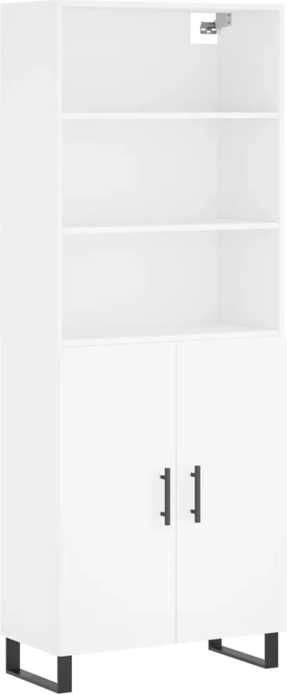 Skříň highboard bílá 69,5 x 34 x 180 cm kompozitní dřevo 3189277