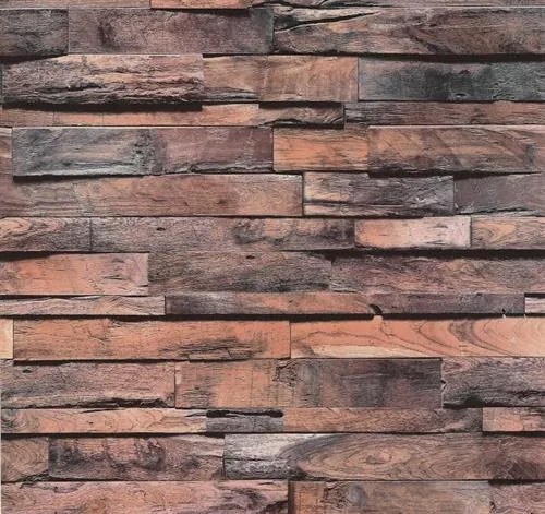 Vliesové tapety na zeď Einfach Schoner dřevo béžovo-šedá patina s 3D efektem