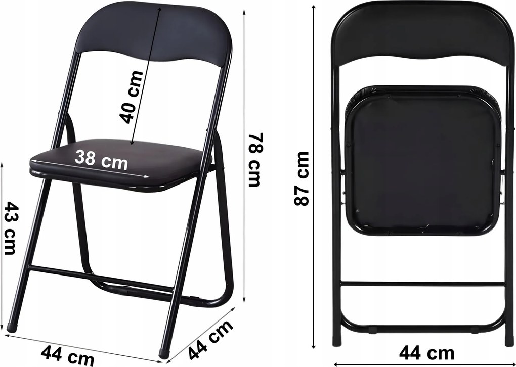 Cateringová židle skládací černá