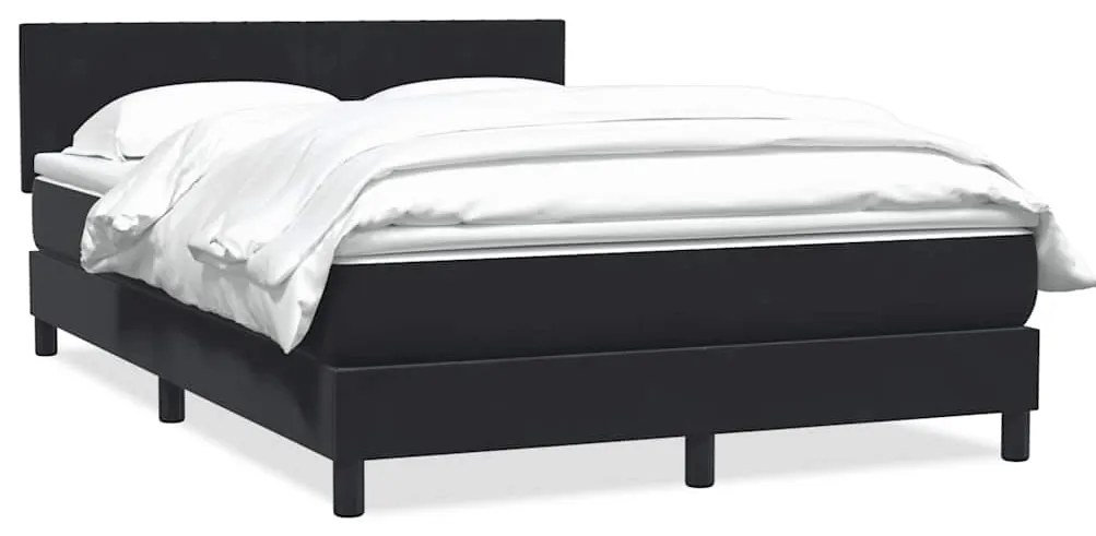 Box spring postel s matrací černá 160x210 cm samet 3316409