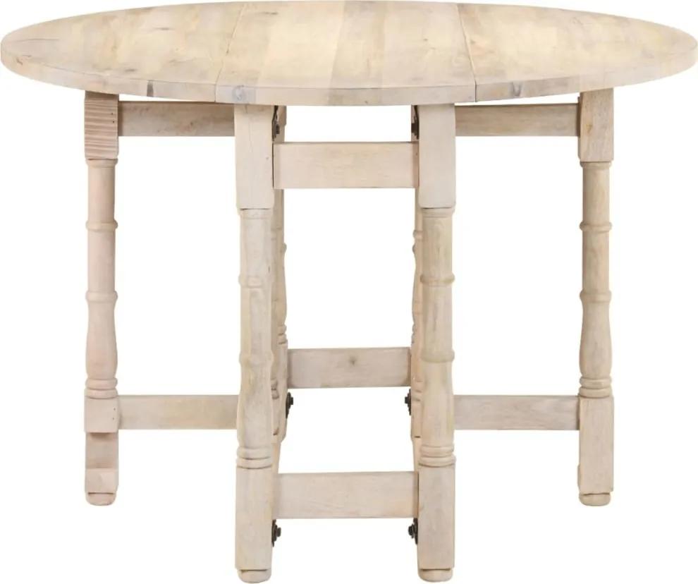 vidaXL Jídelní stůl kulatý 110 x 76 cm masivní mangovníkové dřevo [321700] Barva: světle hnědá