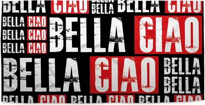 Sablio Ručník La Casa de Papel Professor or Bella Ciao motiv 2 - 70x140 cm