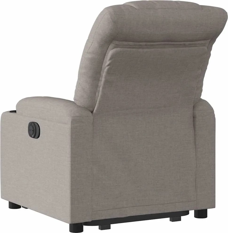 Elektrické zvedací polohovací křeslo taupe textil 3206670