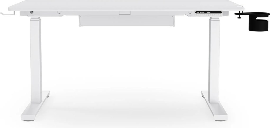 Elektrický stůl s nastavitelnou výškou ergonomický bílý,1200x600 mm: ARIA