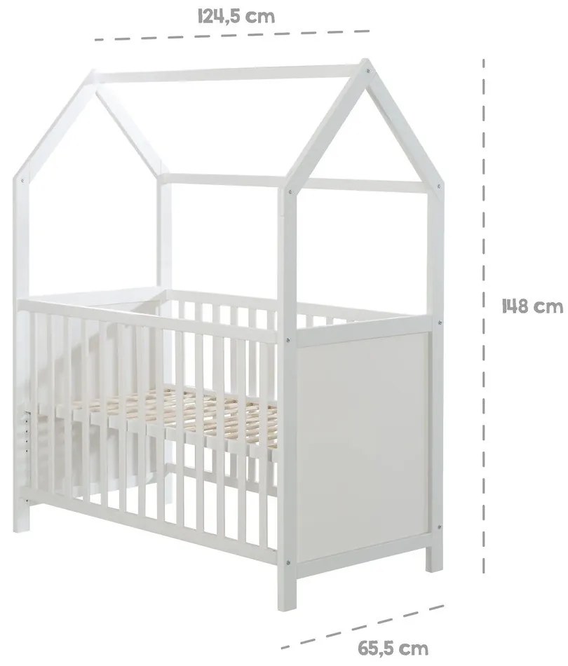 Šedá postýlka 60x120 cm – Roba
