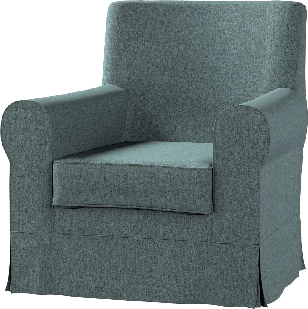 Potah na křeslo IKEA Ektorp Jennylund barva modrá látka pletený vzor
