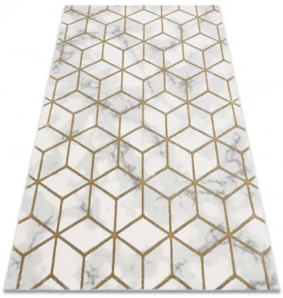 Koberec EMERALD exkluzivní 1014 glamour, styl kostka krém/zlatý