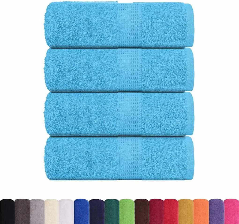 Ručníky FROGN 4 ks tyrkysové 30x30 cm 360 g/m² 136969