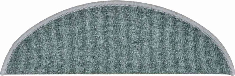 Schodové rohože 15 ks 56 x 17 x 3 cm mořsky modré půlkulaté 322362