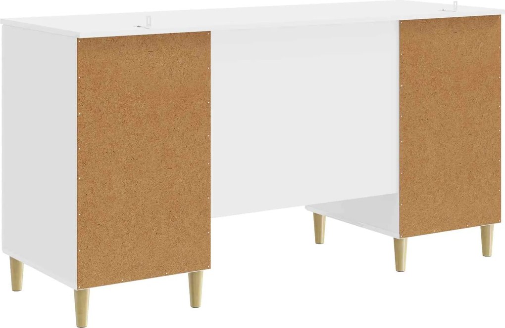 Stůl Bílá s vysokým leskem 142,5 x 50 x 75 cm Kompozitní dřevo 3414616