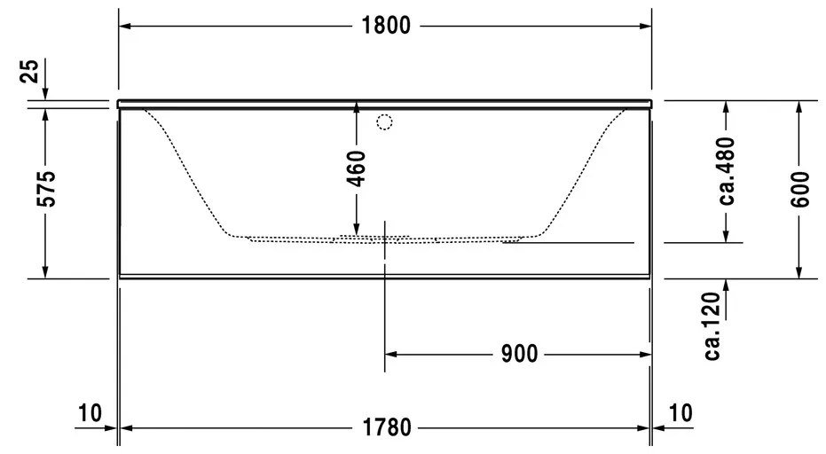 Duravit Darling New - vana 180x80 cm 700244000000000