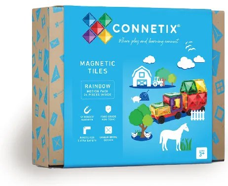 Connetix magnetická stavebnice Rainbow Motion Pack 24ks