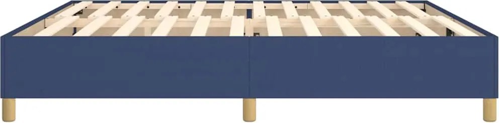 Rám postele s boxspringem modrý 200 x 200 cm textil 3120991