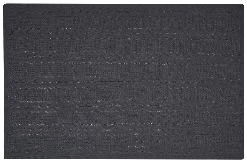 Bavlněná deka 140 x 170 cm tmavě šedá FETHIYE Beliani
