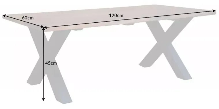 Massive home | Konferenční stolek MAMMUT X 120 CM masiv akácie honey