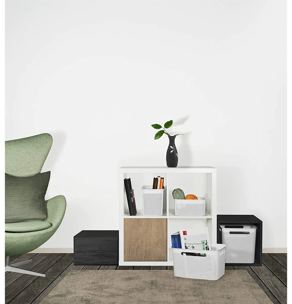 Rotho Úložný box s madly BRISEN 18l, 29x29x29cm, bílý