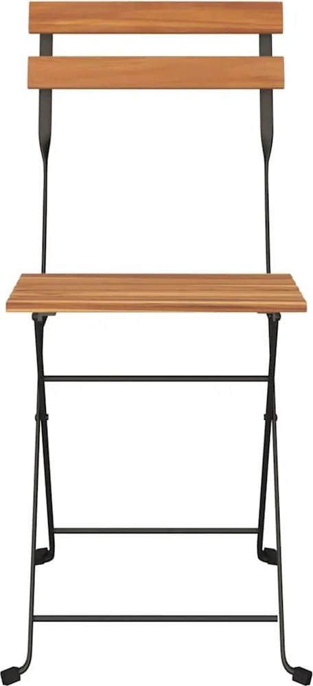 Skládací židle 4 ks, masivní dřevo, teak a ocel 319980