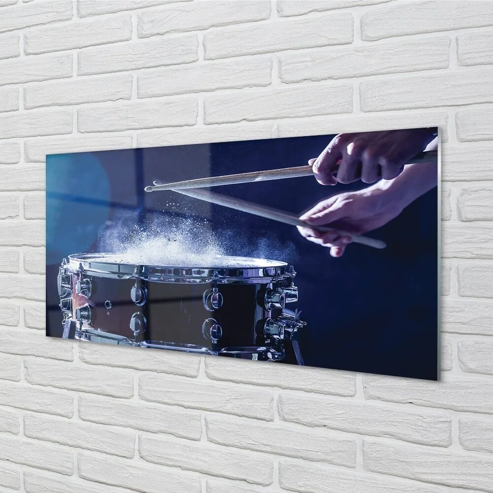 Obraz na skle bicí hole 125x50 cm