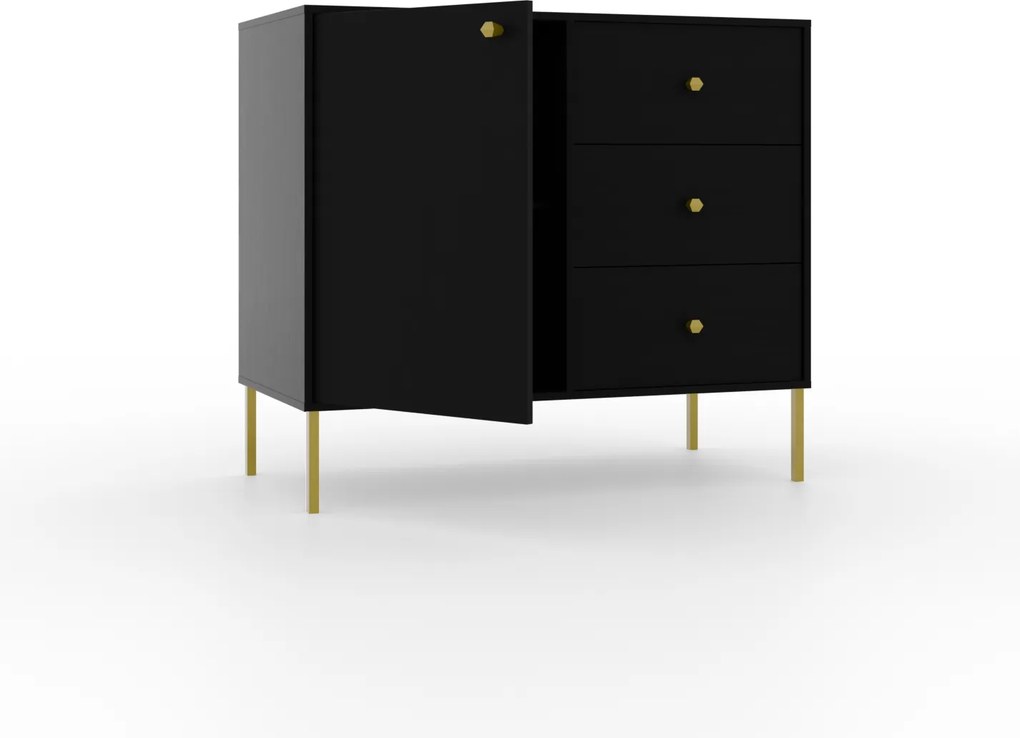 ADRK Furniture Komoda 1D 3S Tili ADRK-CHES-TIL-1D-3S-B
