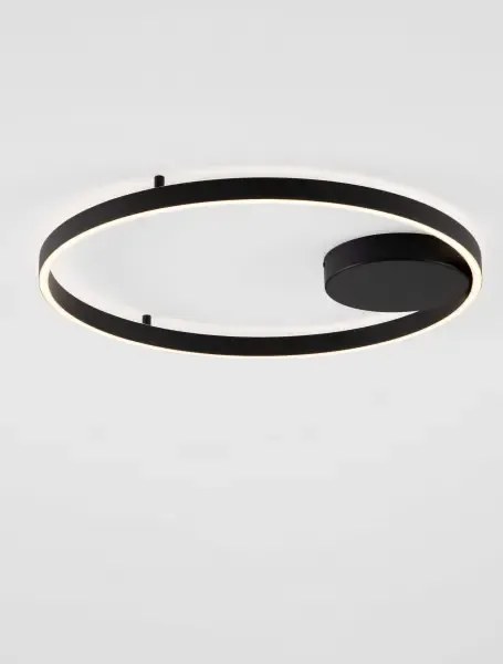 LED stmívatelné černé designové stropní svítidlo Hedra 60W