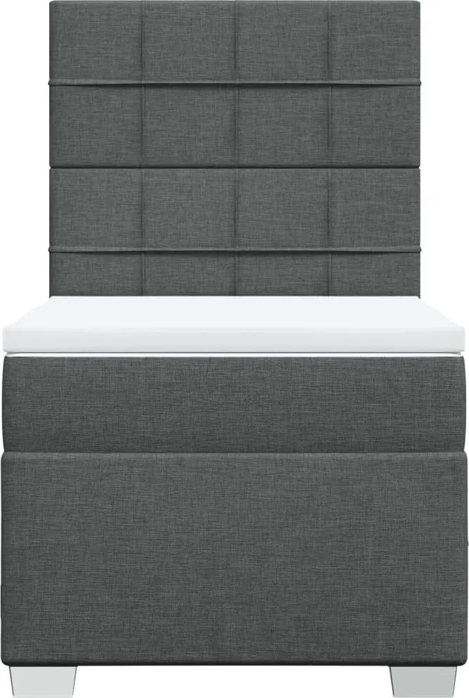 Box spring postel s matrací tmavě šedá 80 x 200 cm textil 3290316