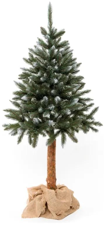 EmaHome - Vánoční stromek zasněžený smrk na přírodním stonku 160 cm umělý
