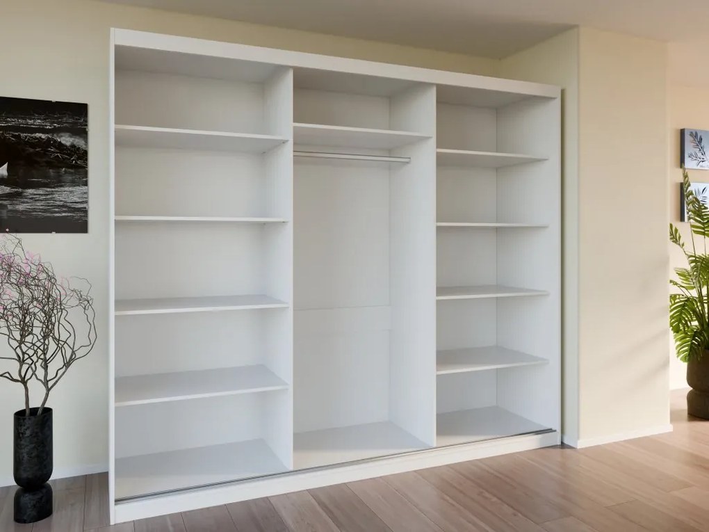 GiB Meble Šatní skříň BREGI SZ250 Barva: Votan/černá