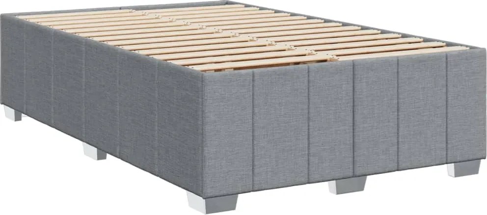 Box spring postel s matrací světle šedá 120x190 cm textil 3285456