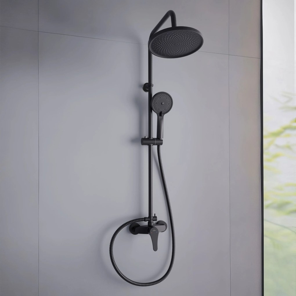 Invena Kalymnos, sprchová souprava s pákovou baterií, černá matná, INV-AU-28-004-V Leták: https://cloud.invena.pl/s/nnXaZKg3crBrRkz/download?path=%2FPliki%20do%20strony%20www%2FAU-28-004-V/Inne/AU-28-004-V-ulotka-ENG…