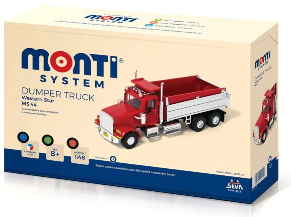 Stavebnice Monti System MS 44 Dumper Truck Western star 1:48 v krabici 22x15x6cm
