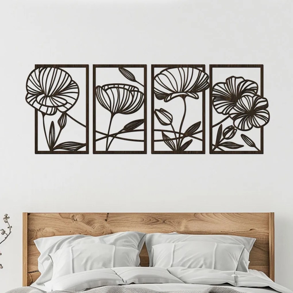 dřevo života Dřevěný obraz Makovice Zvolte barvu dekoru: Wenge, Rozměry (cm): 137x50