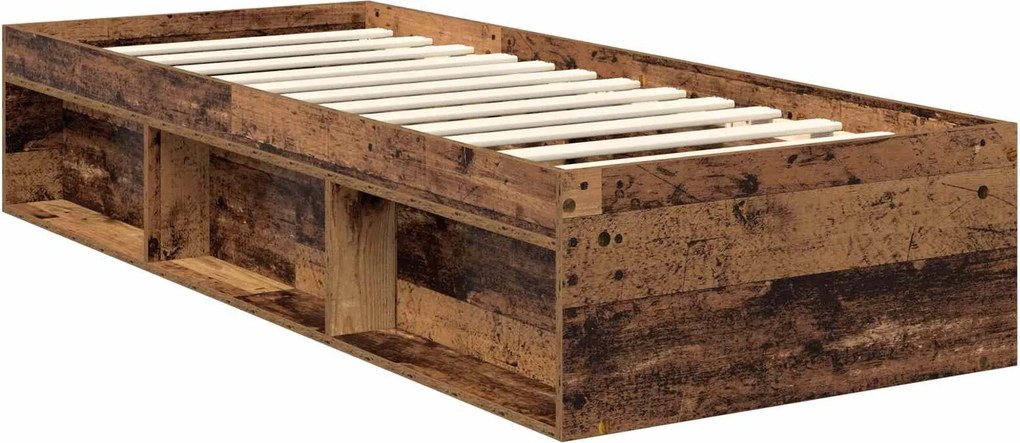 Rám postele s čelo Staré dřevo 75 x 190 cm Kompozitní dřevo 3407947