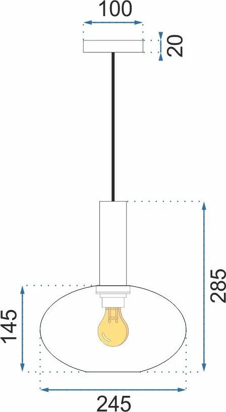 Toolight - skleněná stropní svítilna Amber APP465-1CP, zelená, OSW-00595