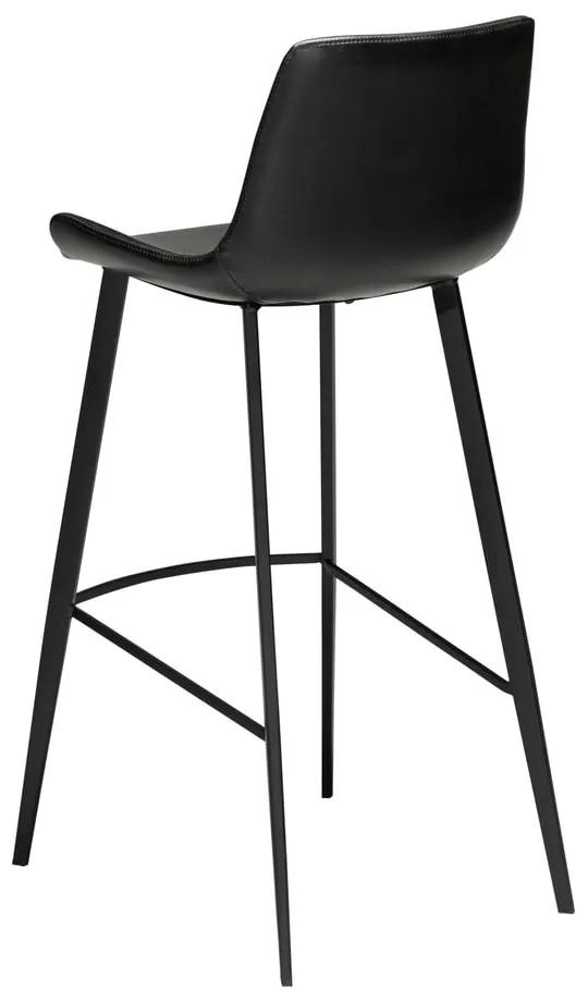 Černá barová židle z imitace kůže DAN–FORM Denmark Hype, výška 101 cm