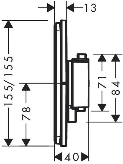 Hansgrohe ShowerSelect Comfort Q Termostatická podomítková baterie, matná černá 15588670