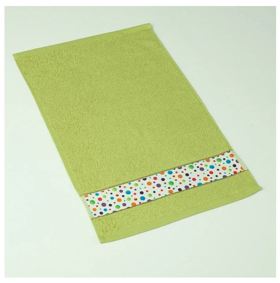 Veba dětský ručník rujana puntíky - zelená 30x50
